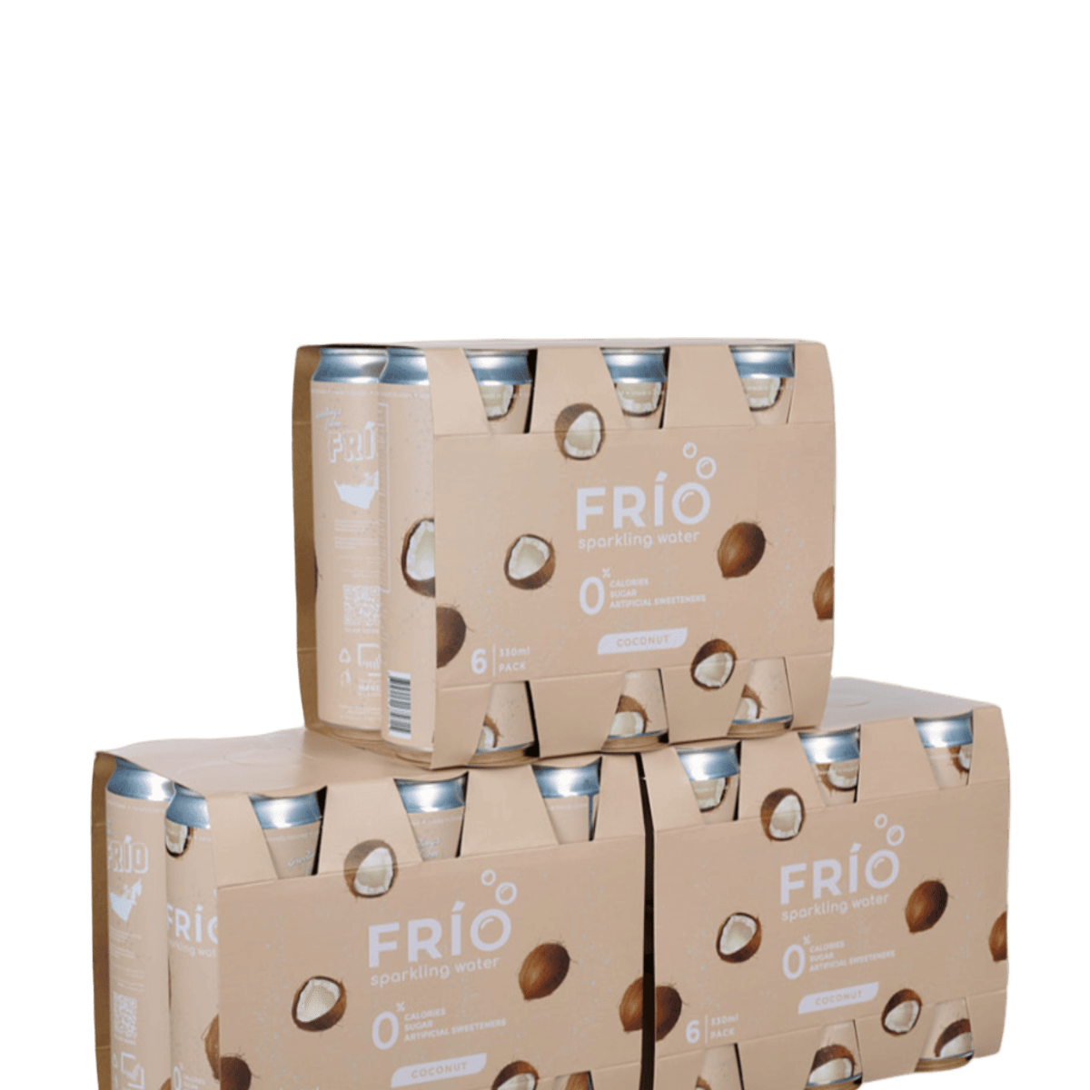 FRÍO Natural Coconut Sparkling Water - 6 Pack x 330 ml – Frío Sparkling Water
