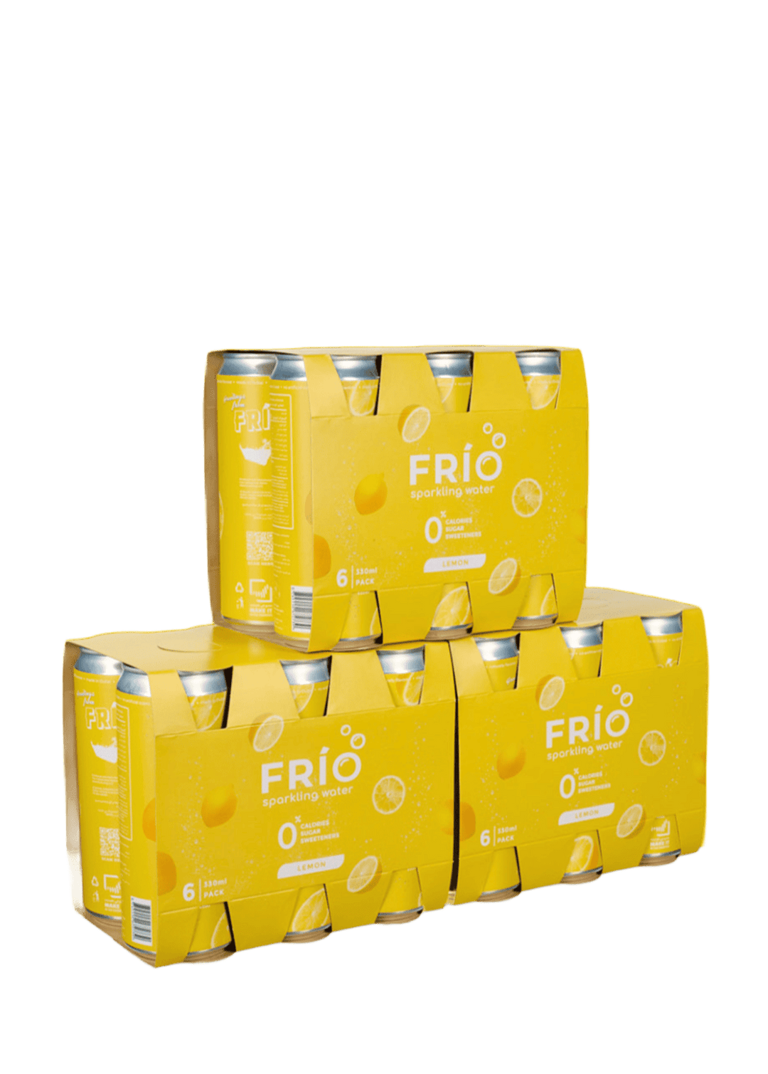 FRÍO Lemon Sparkling Water - 6 Pack x 330 ml – Frío Sparkling Water